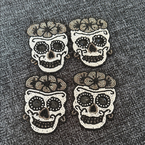 Other | Beaded Skull Coasters | Poshmark